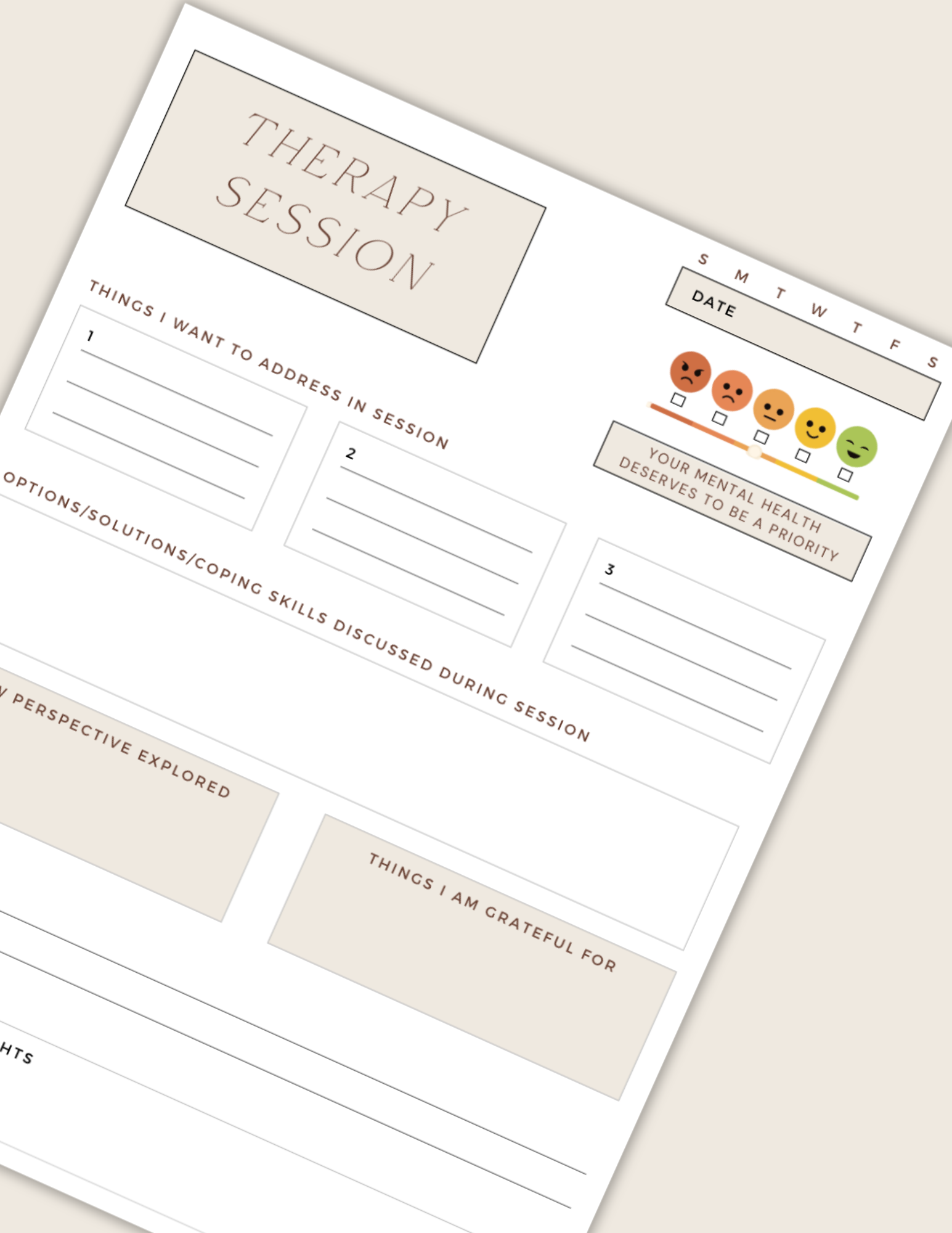 Therapy Session Notepad – Mental Health with JoJo